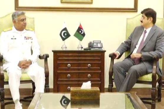 CM Sindh meets Naval chief Admiral