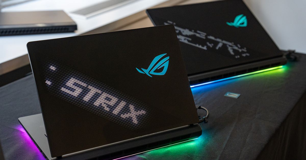 The ROG Strix Scar 16 and 18 come with a lid that lights up and more RGB