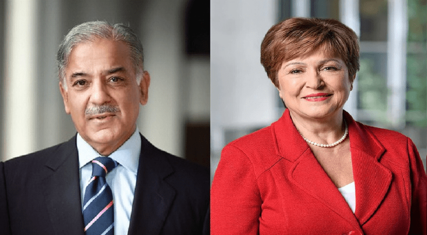 PM Shehbaz engages in a telephonic conversation with IMF MD