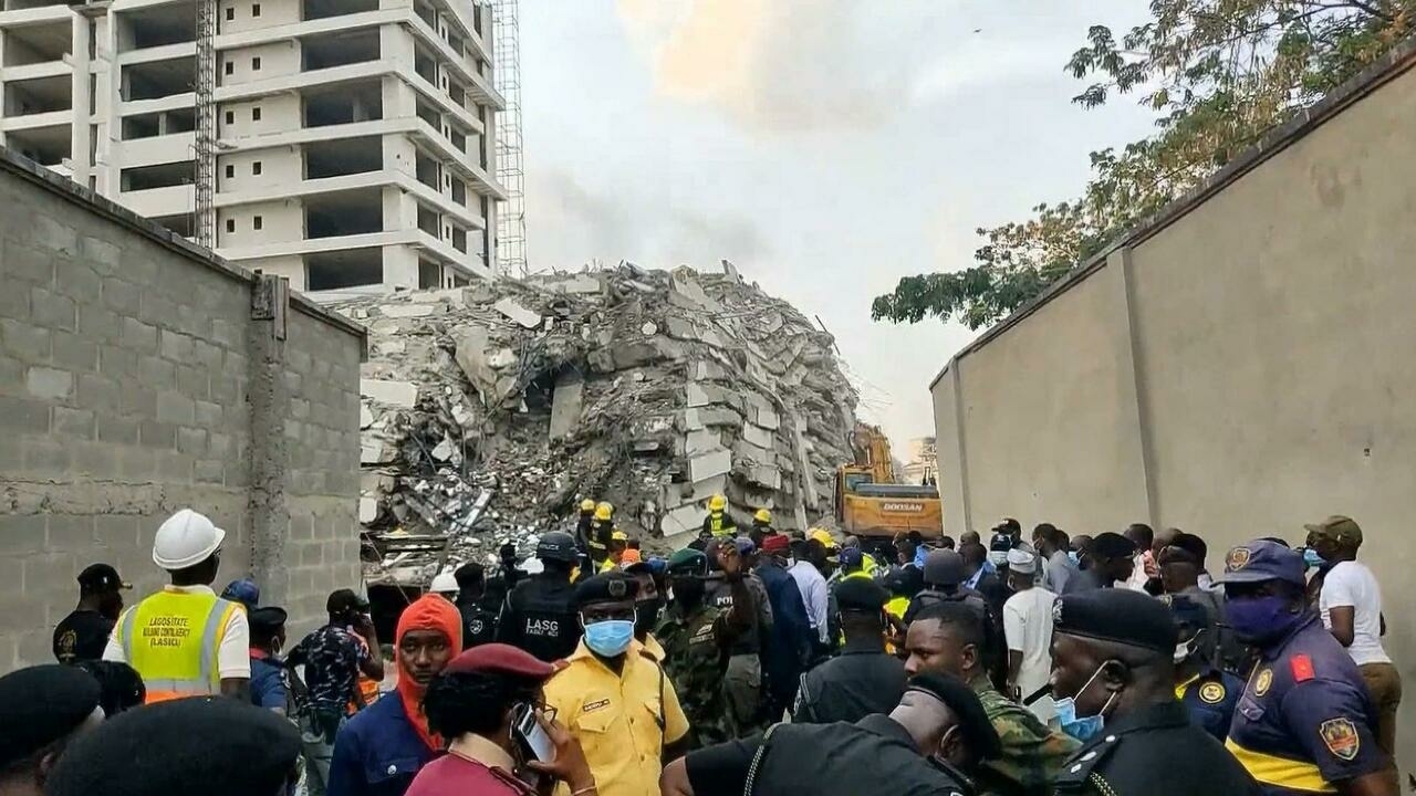 Six killed, scores missing in Nigerian high-rise building collapse