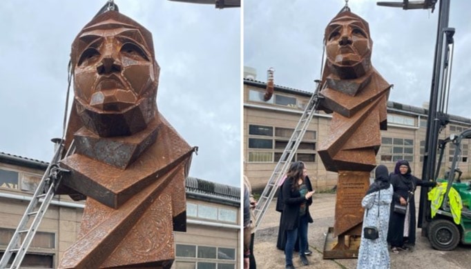 UK unveils world's first hijabi statue