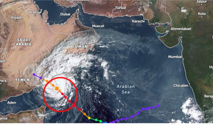 Cyclone 'Tej' intensifies in the South-West Arabian Sea